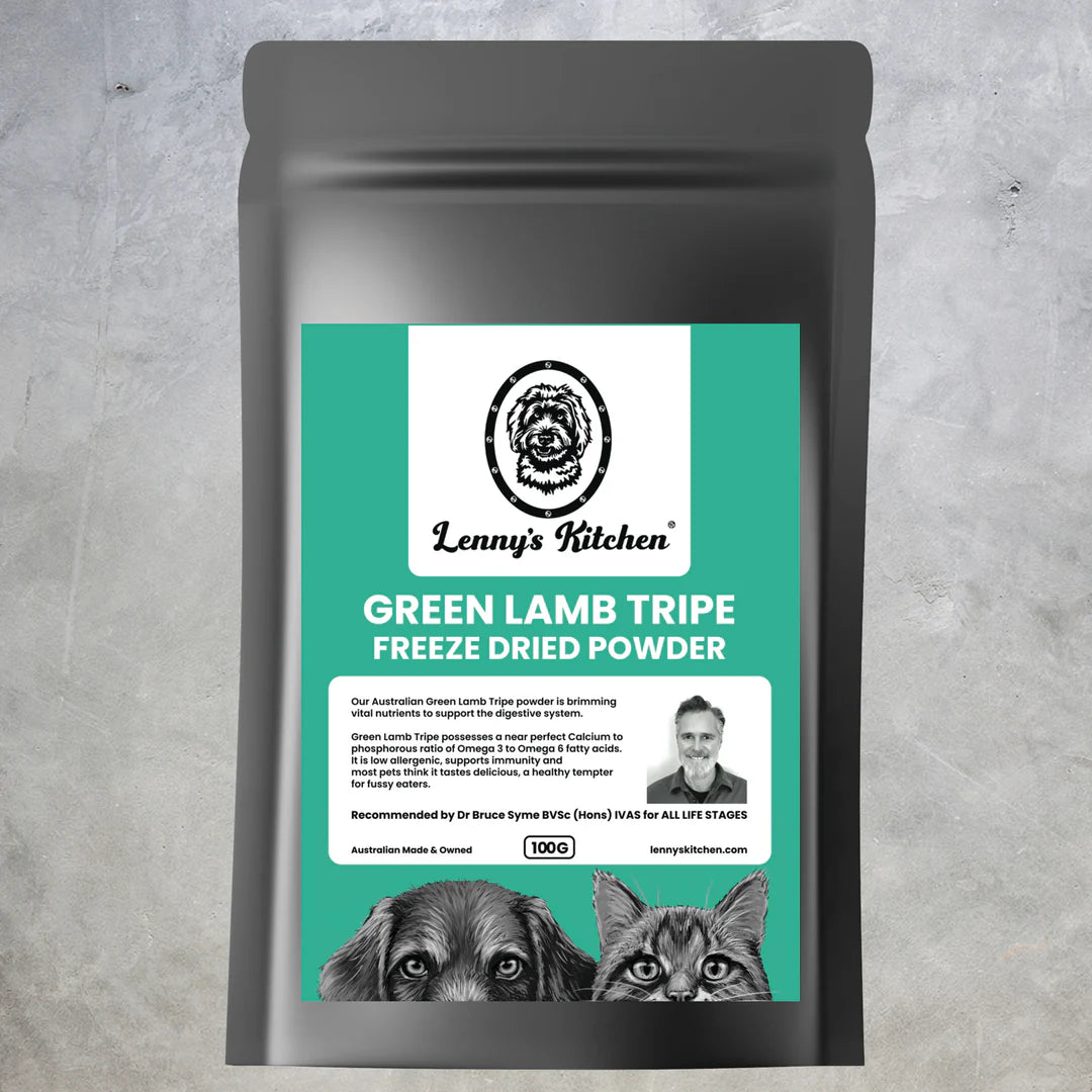 Lenny's Kitchen Green Tripe Powder 100G – K9 Pro - The K9 Professionals