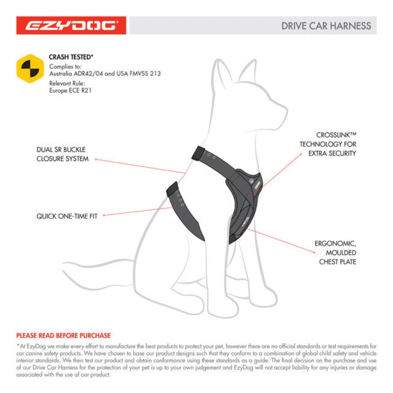 EZY DOG Drive Car Harness – K9 Pro - The K9 Professionals